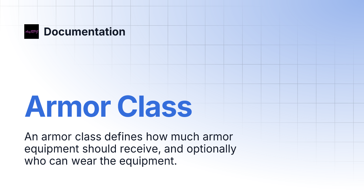 Armor Class | Documentation