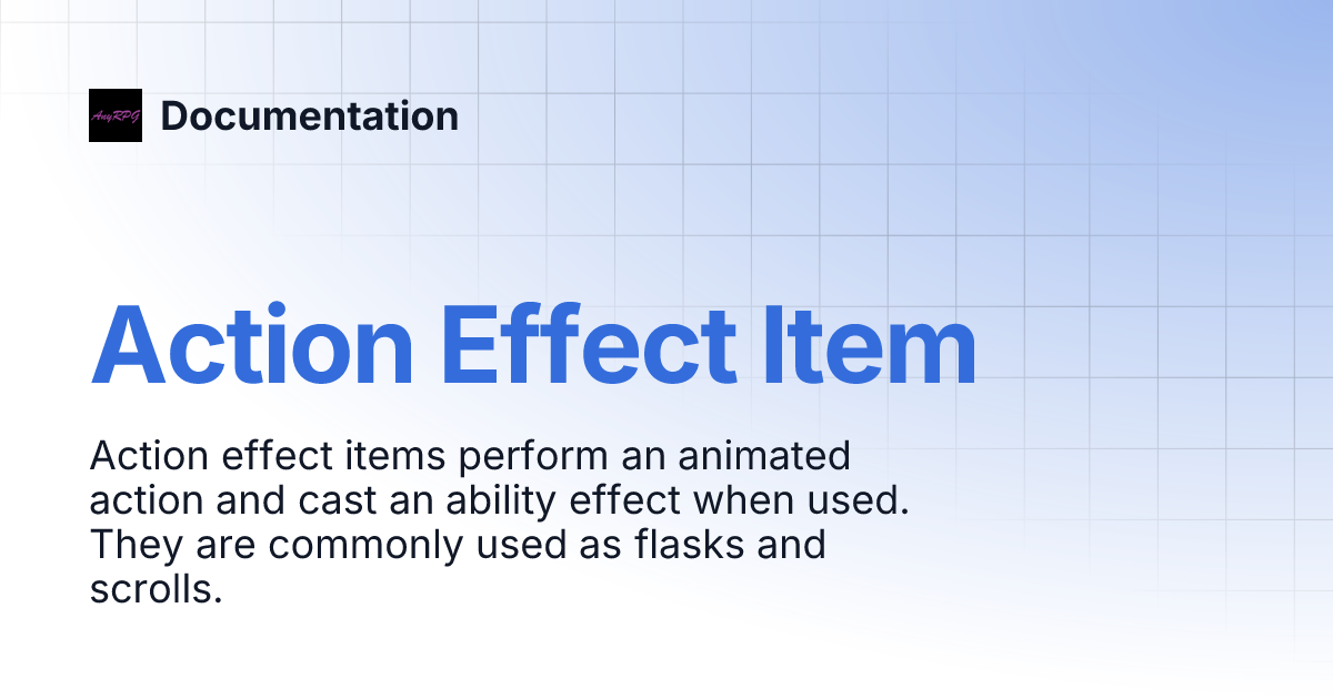Action Effect Item | Documentation