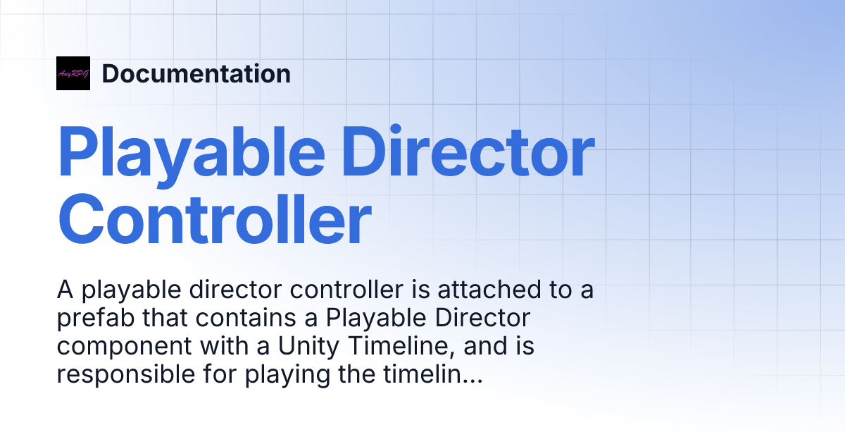 Playable Director Controller | Documentation