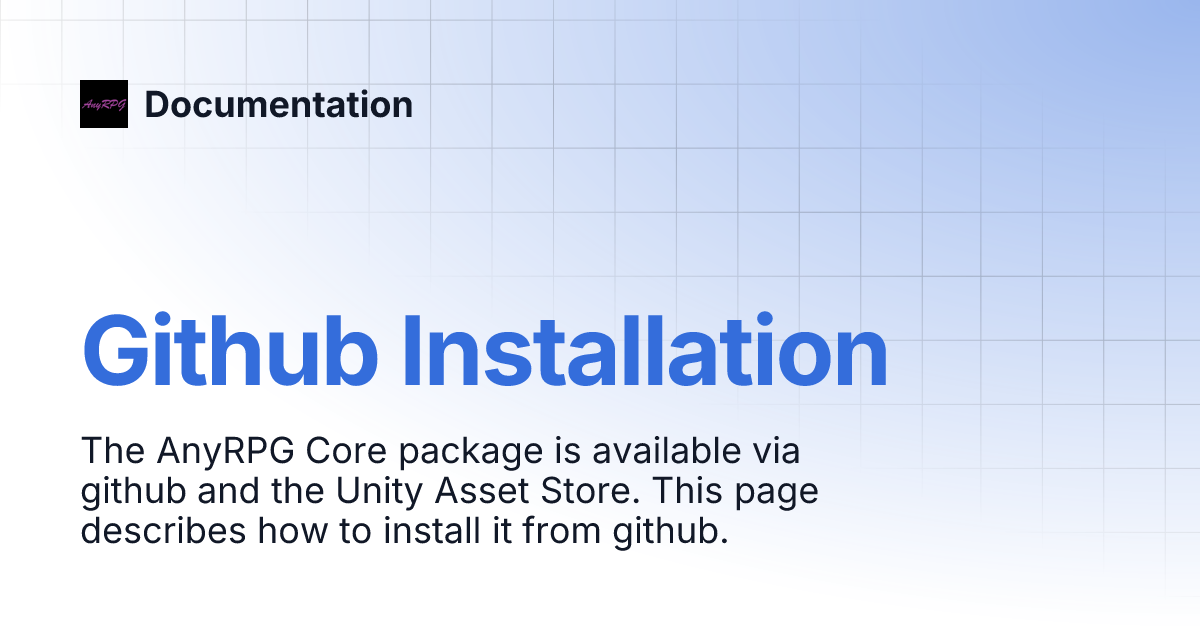 Github Installation | Documentation