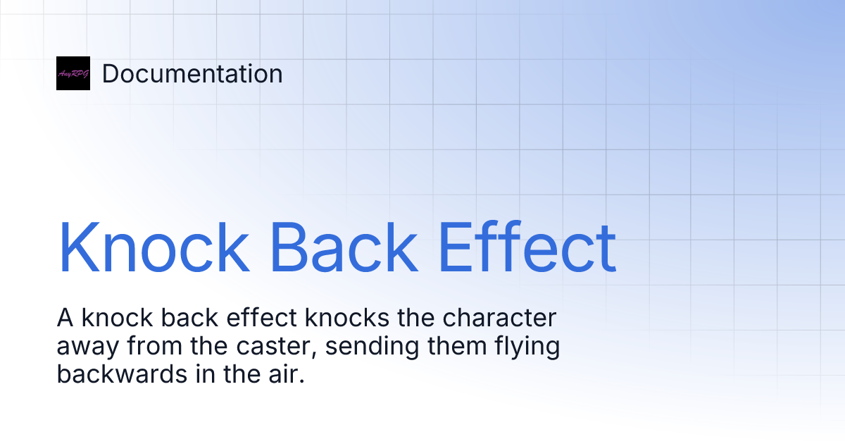 Knock Back Effect | Documentation
