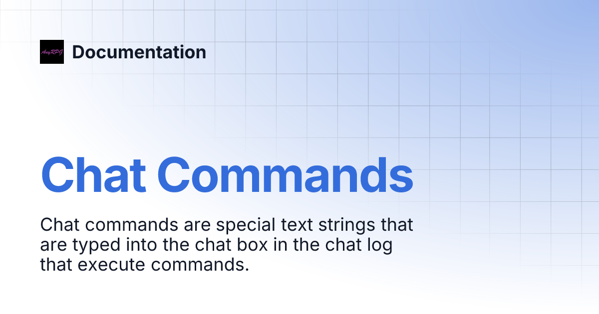 Chat Commands | Documentation
