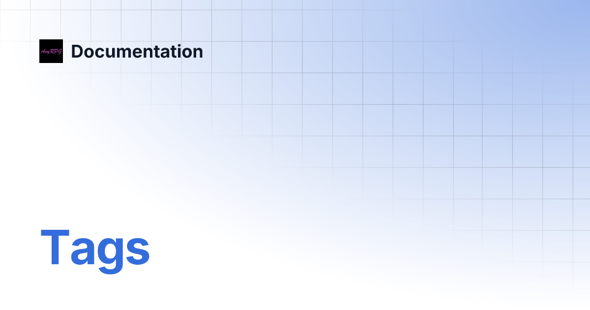 Tags | Documentation