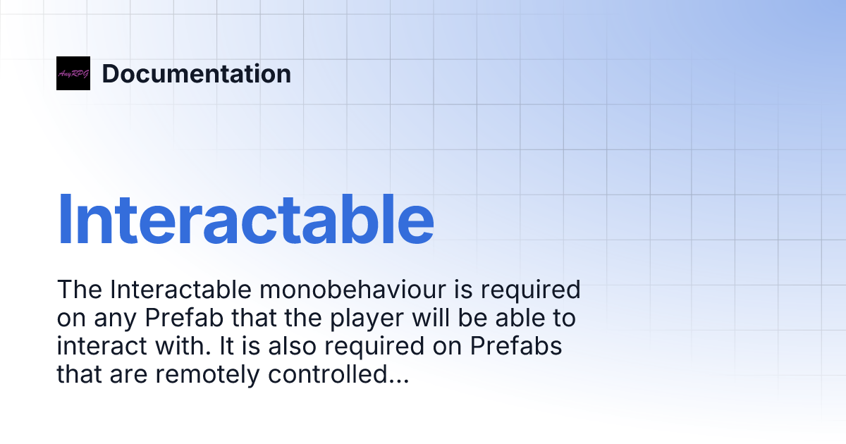 Interactable | Documentation