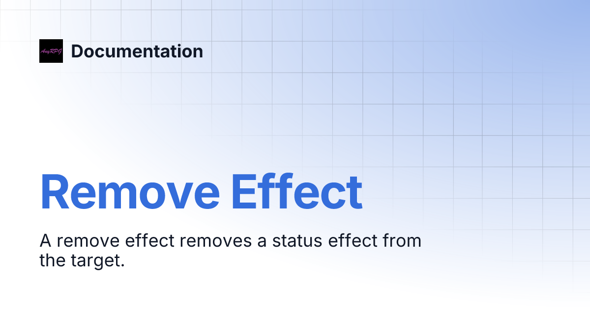 Remove Effect | Documentation
