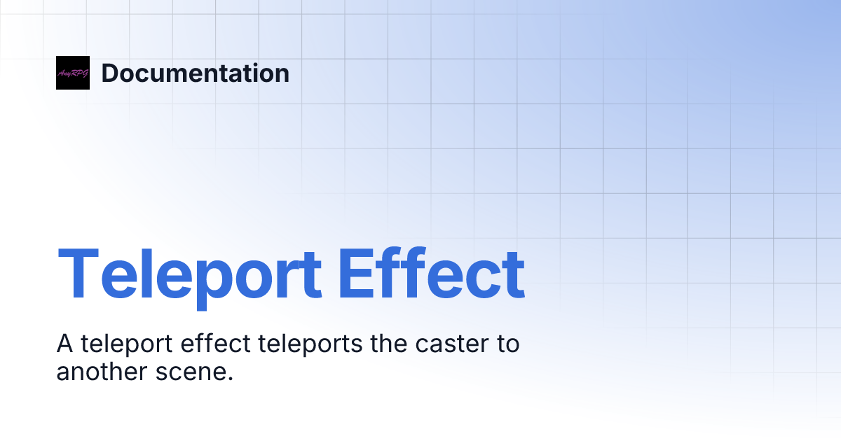 Teleport Effect | Documentation